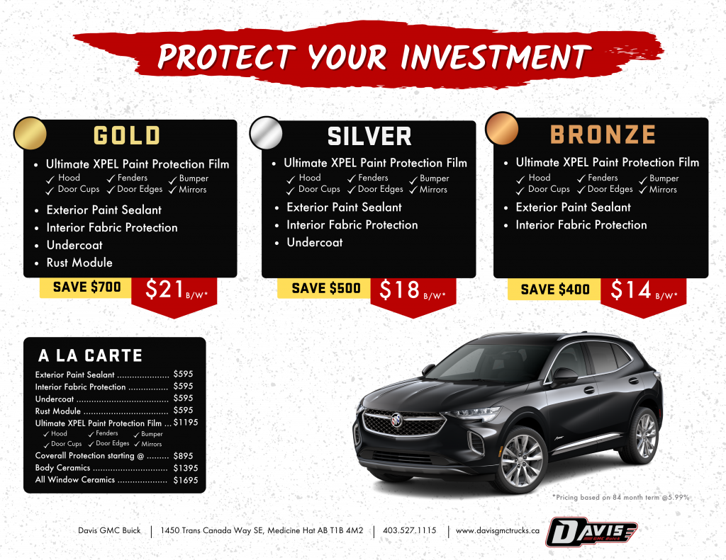 Protection Packages - Davis GMC Buick Medicine Hat
